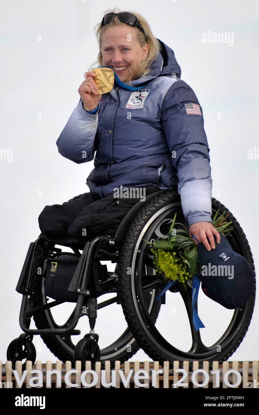 Gold medalist Stephani Victor from USA celebrates during the medals ...