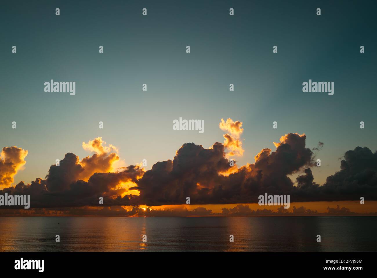 Sunset on sea background. Nature wallpaper with summer sea. sunrise ...