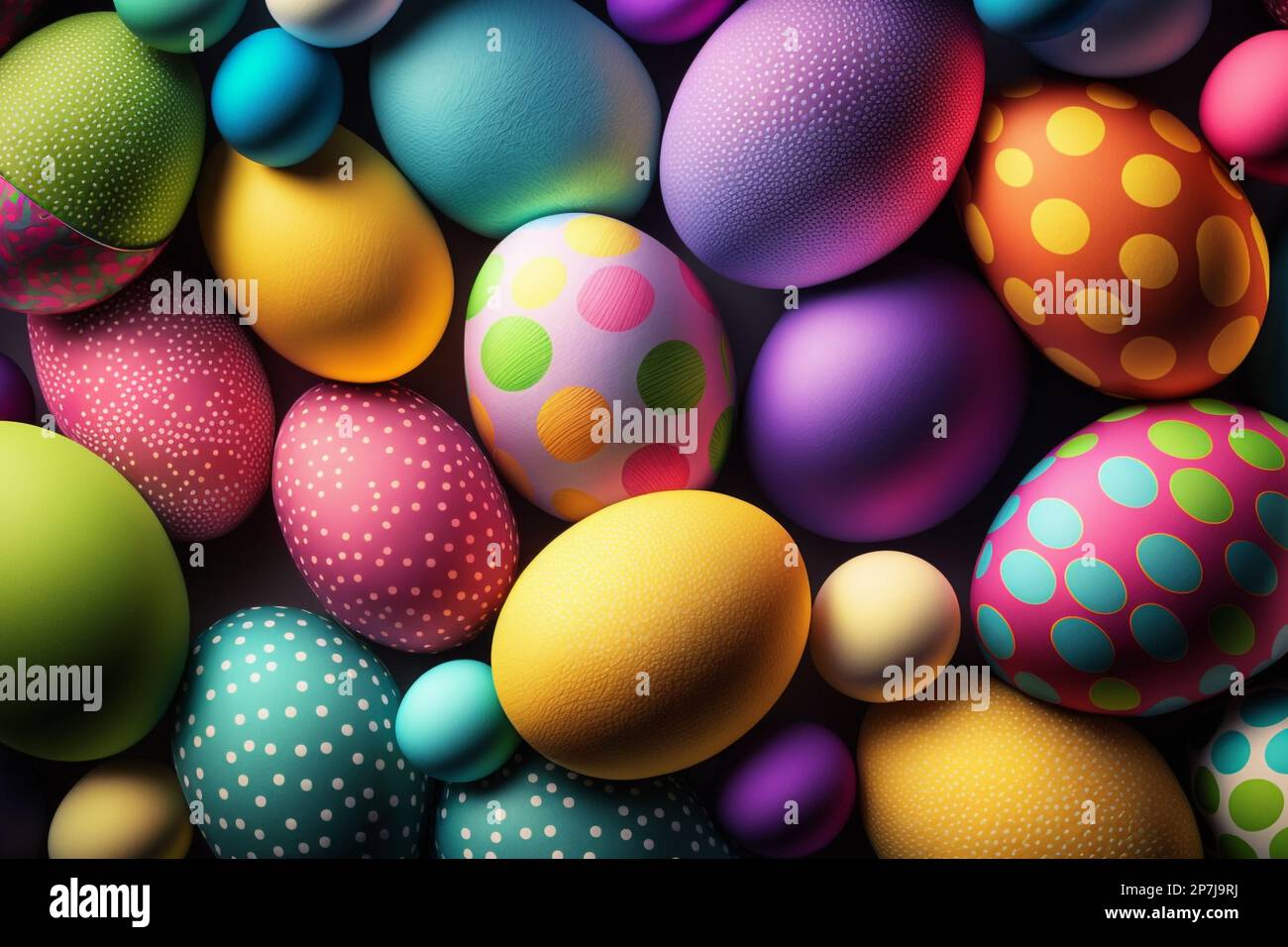 Colorful easter eggs pattern background Stock Photo - Alamy