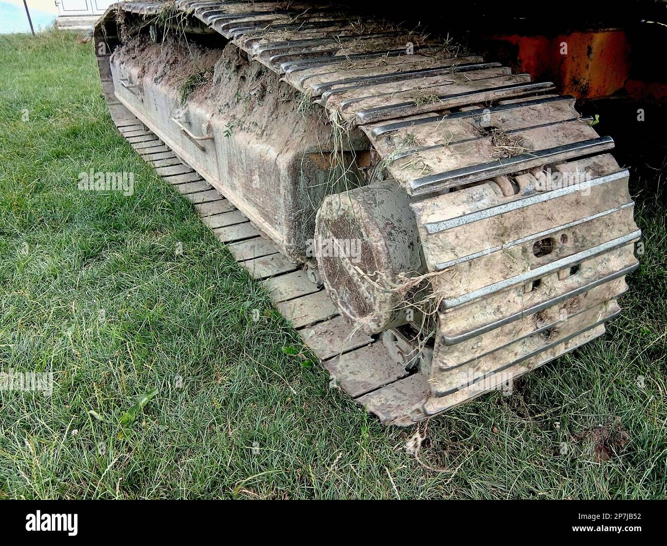 the tracks of an excavator Stock Photo - Alamy