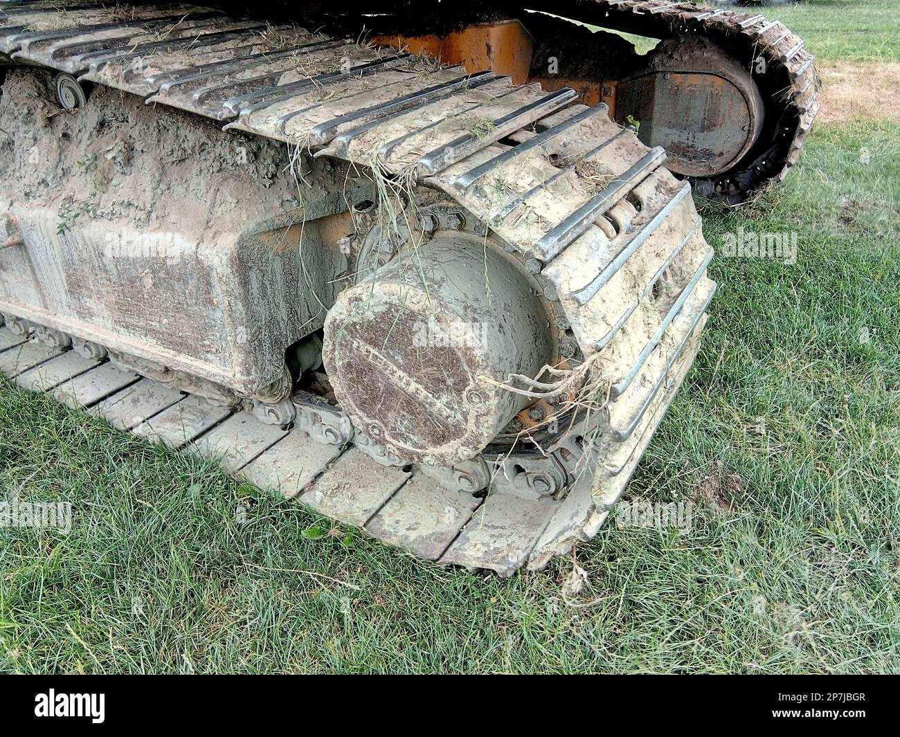 the tracks of an excavator Stock Photo - Alamy