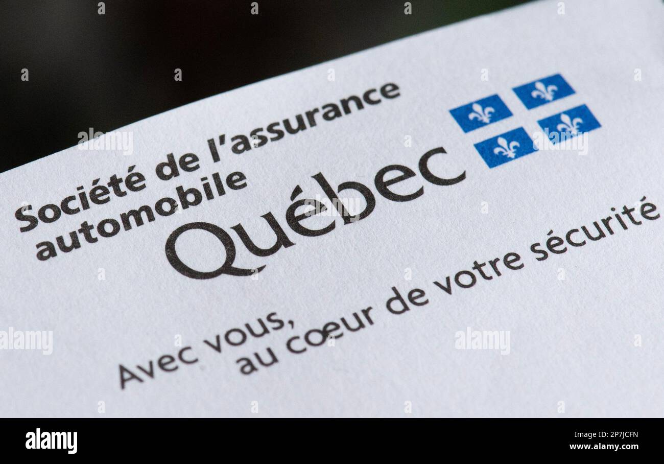 An SAAQ driver's licence notice is shown in Montreal, Wednesday, March ...