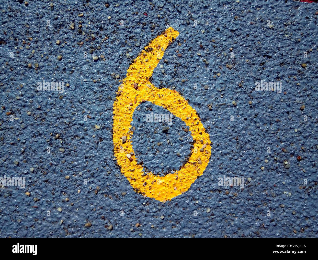 Number painted on asphalt hi-res stock photography and images - Alamy
