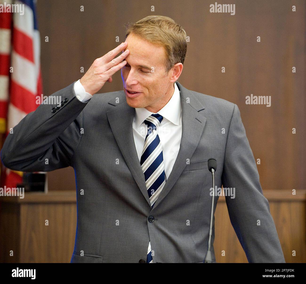 Senior Deputy District Attorney Matt Murphy presents the personal ...