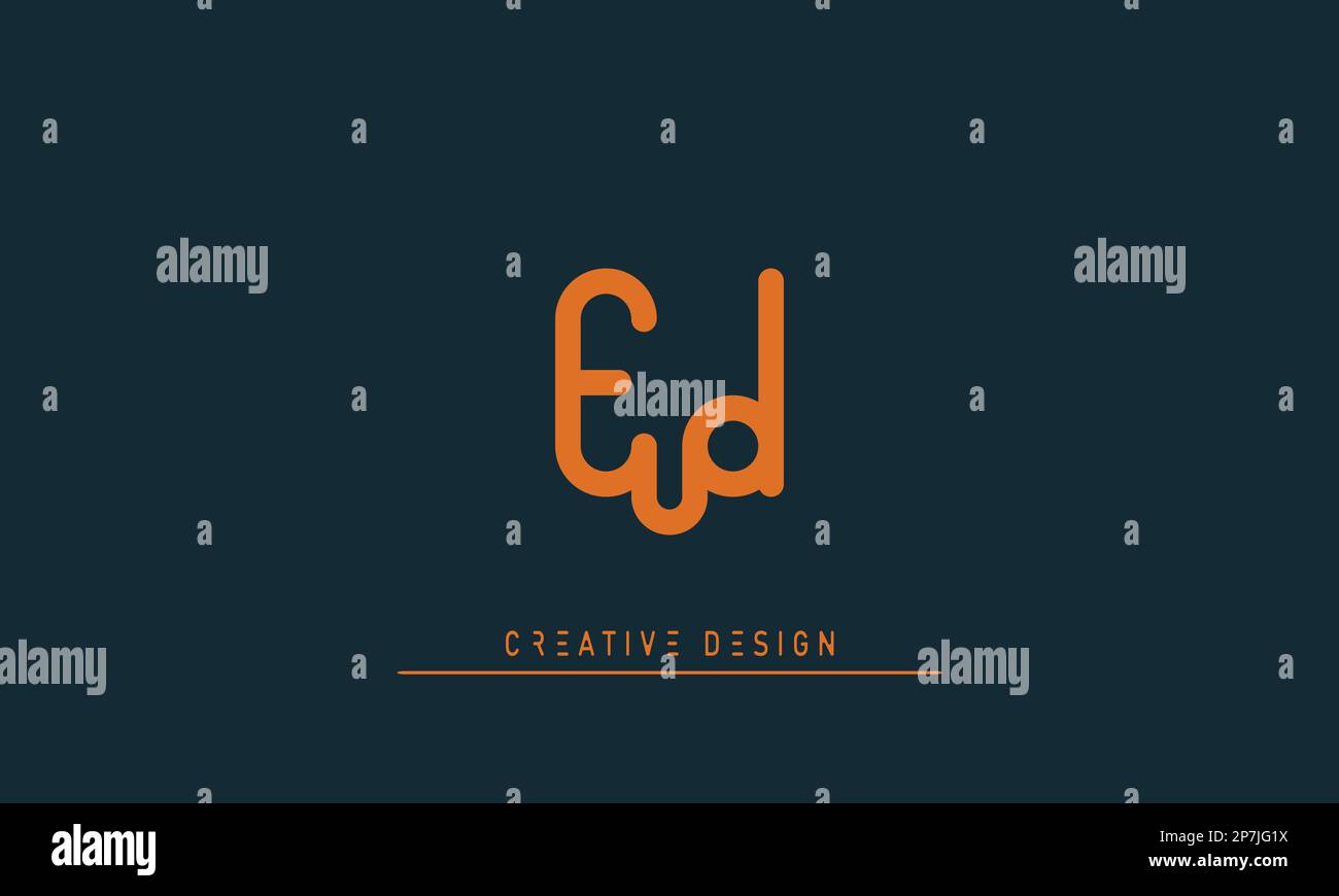 Alphabet letters Initials Monogram logo ED , DE Stock Vector Image ...