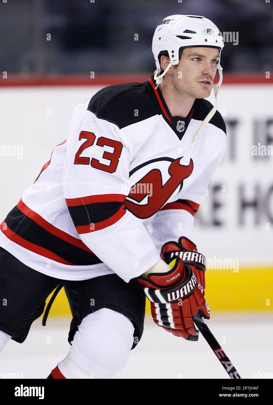 NHL player profile photo on New Jersey Devils' David Clarkson during a ...