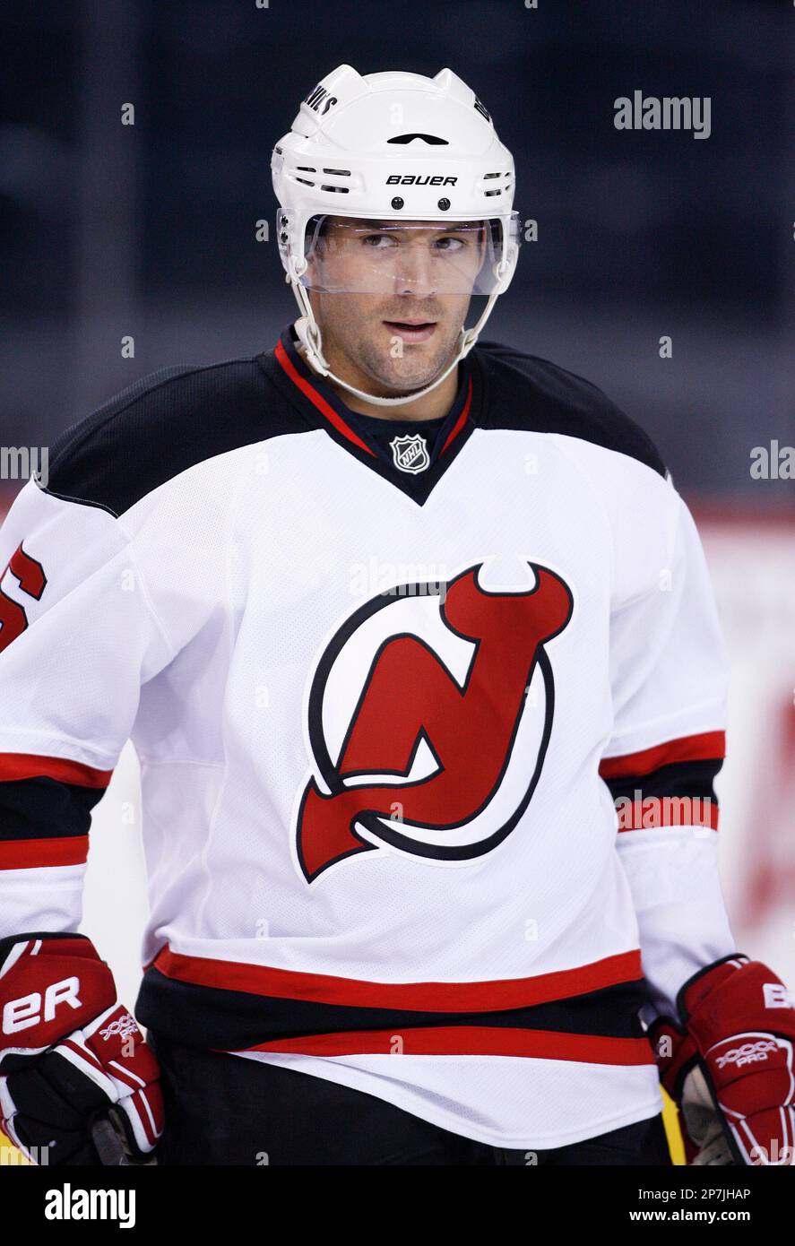 NHL player profile photo on New Jersey Devils' Andy Greene during a recent game in Calgary ...