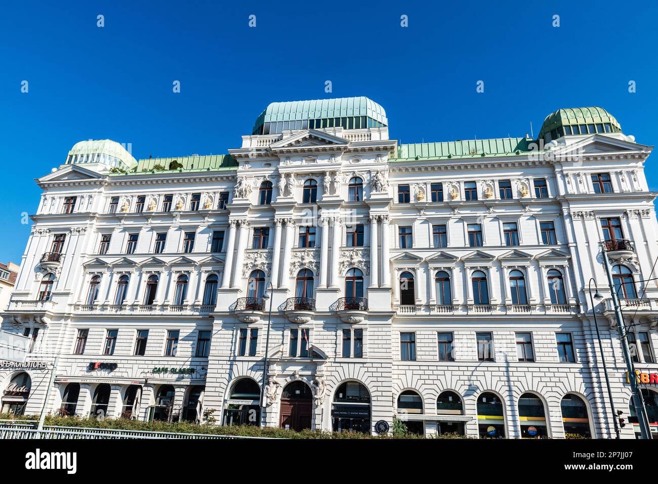 Vienna, Austria - October 18, 2022: Facade of an old classic building ...