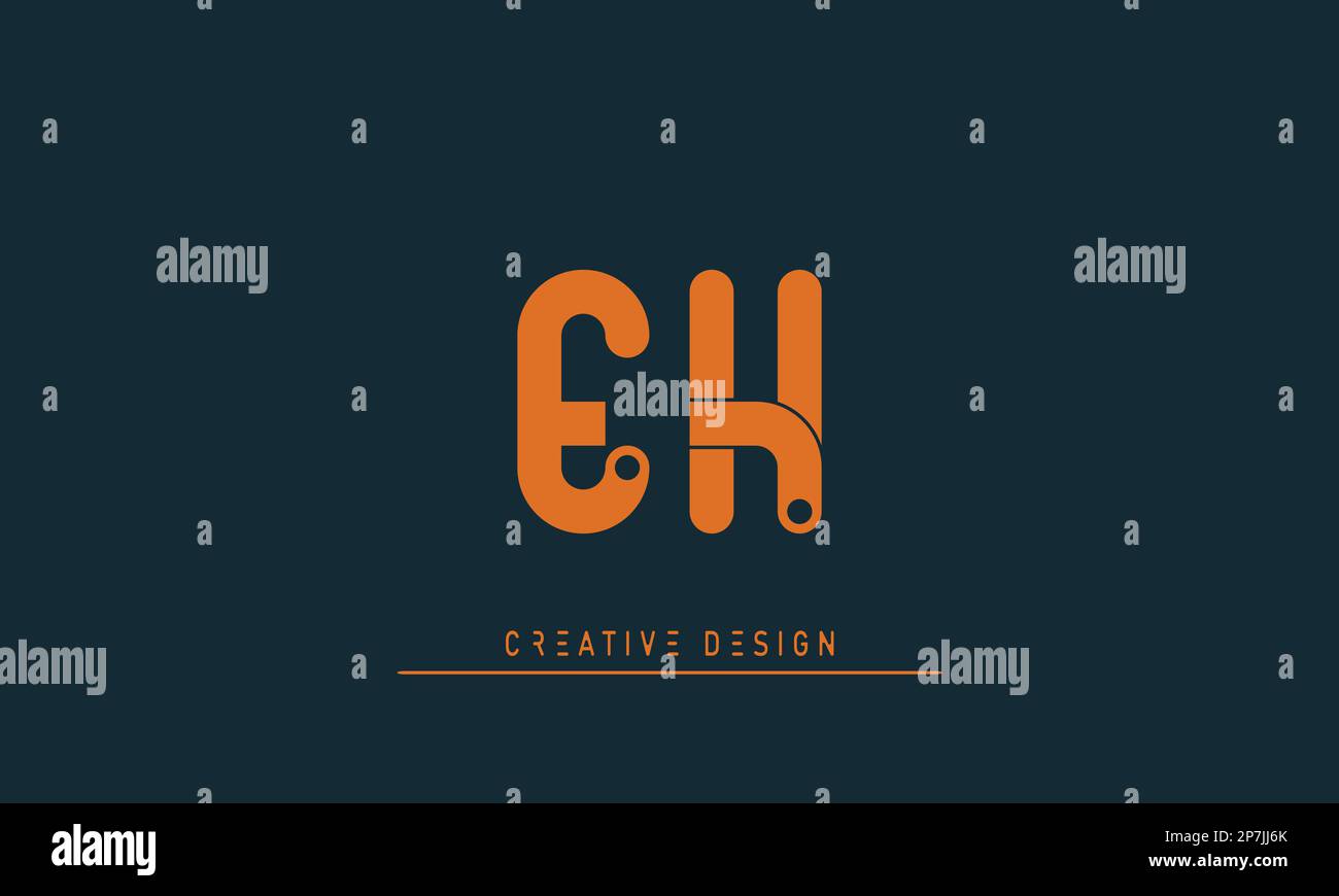 Alphabet letters Initials Monogram logo EH , HE Stock Vector Image ...
