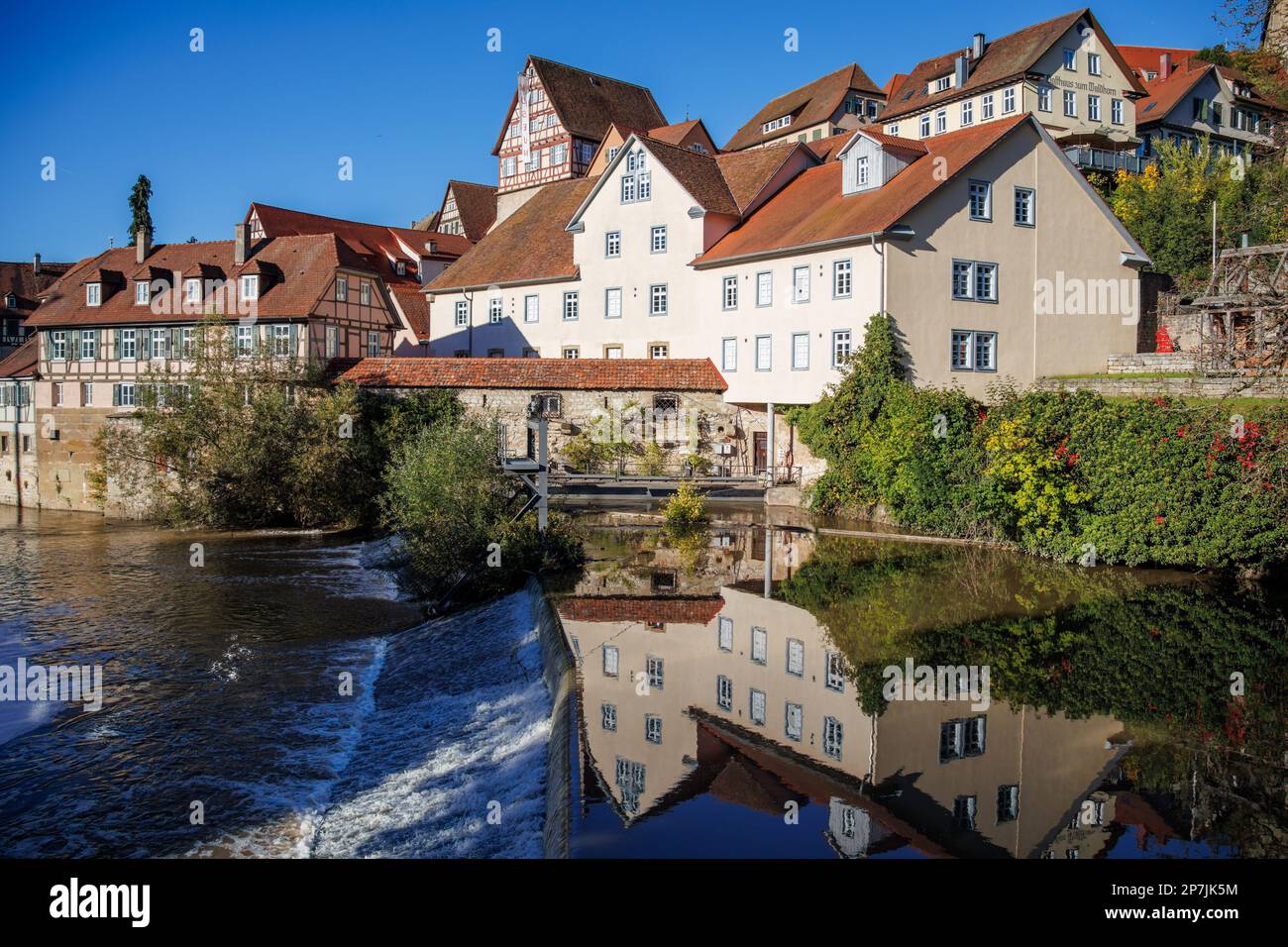 Germany, Baden-Württemberg, Schwäbisch Hall 10-04-2022 View over the ...