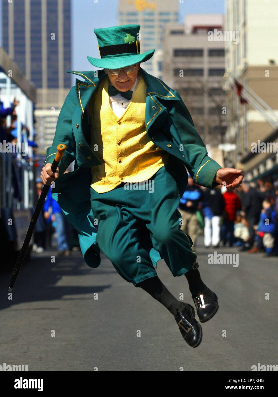 FILE-This March 16, 2003 file photo shows Paschal Brogan, dressed as a ...