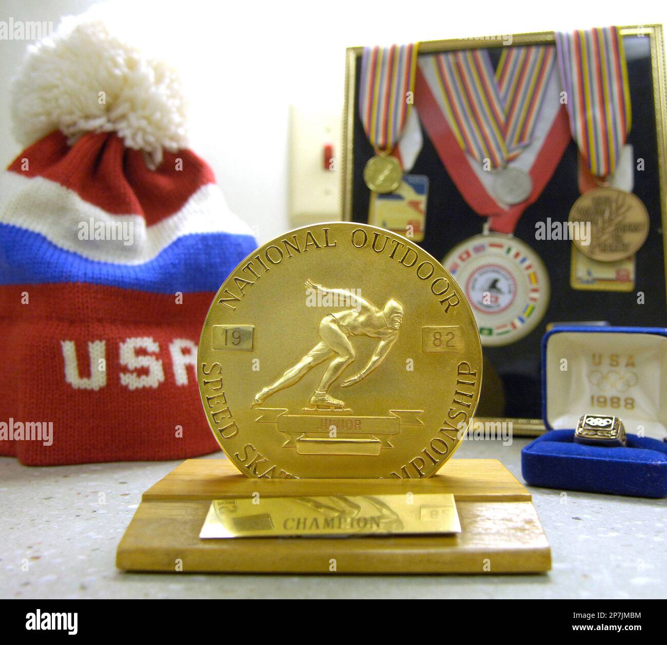 Pictured are pieces of memorabilia from Dr. Dave Silk's previous life ...