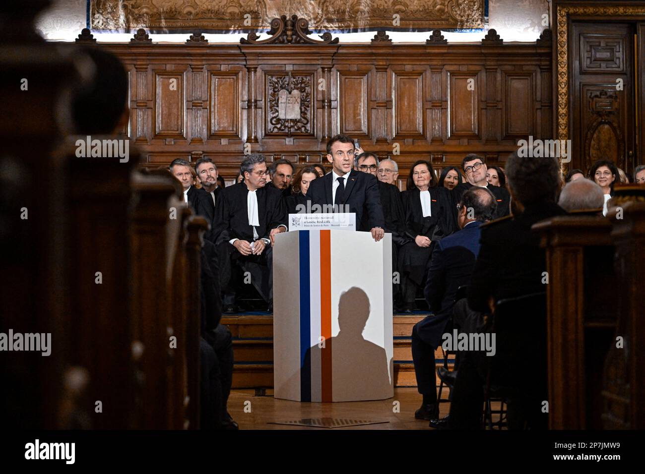 Paris, France. 08th Mar, 2023. French President Emmanuel Macron ...