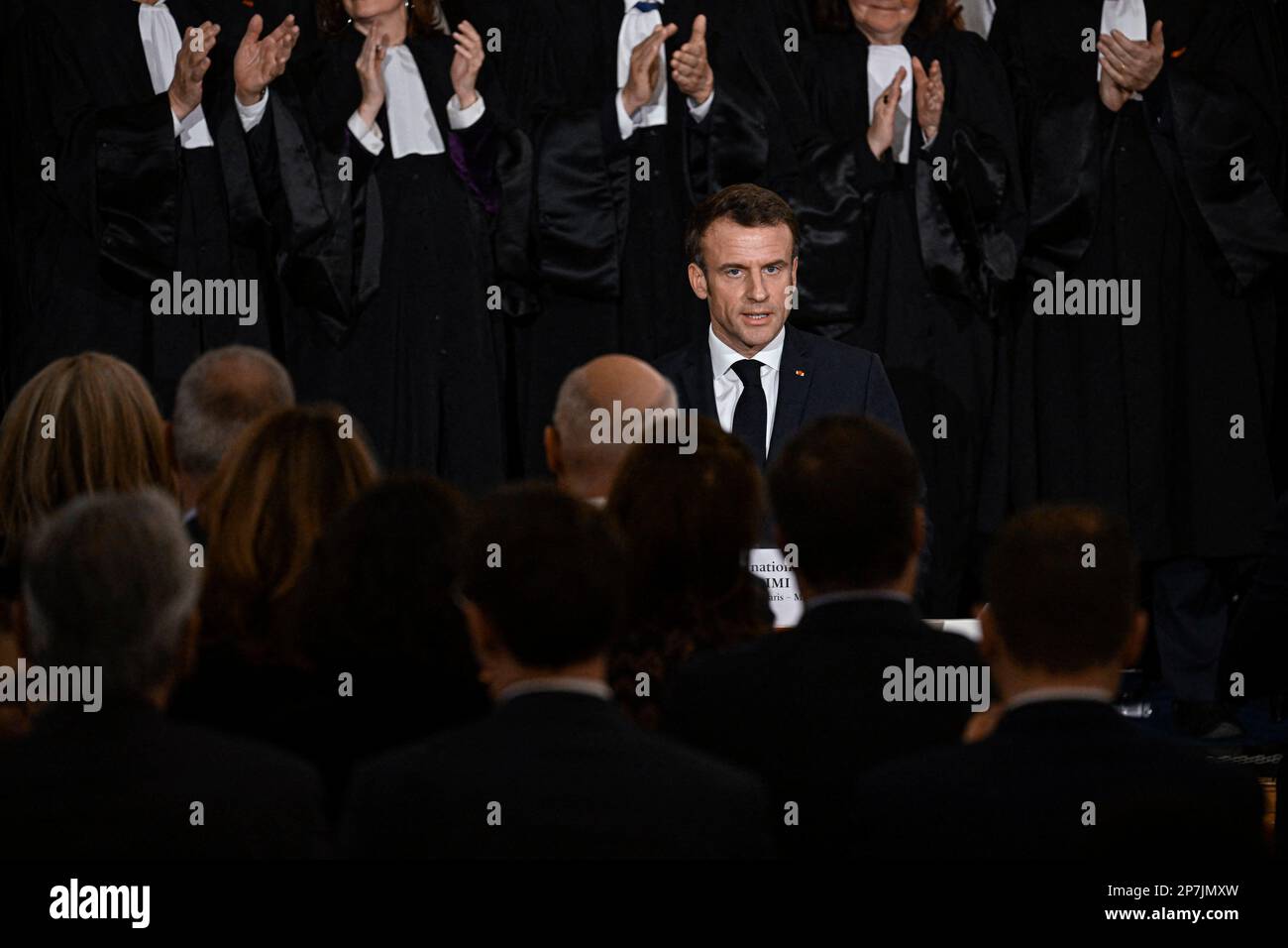 Paris, France. 08th Mar, 2023. French President Emmanuel Macron ...