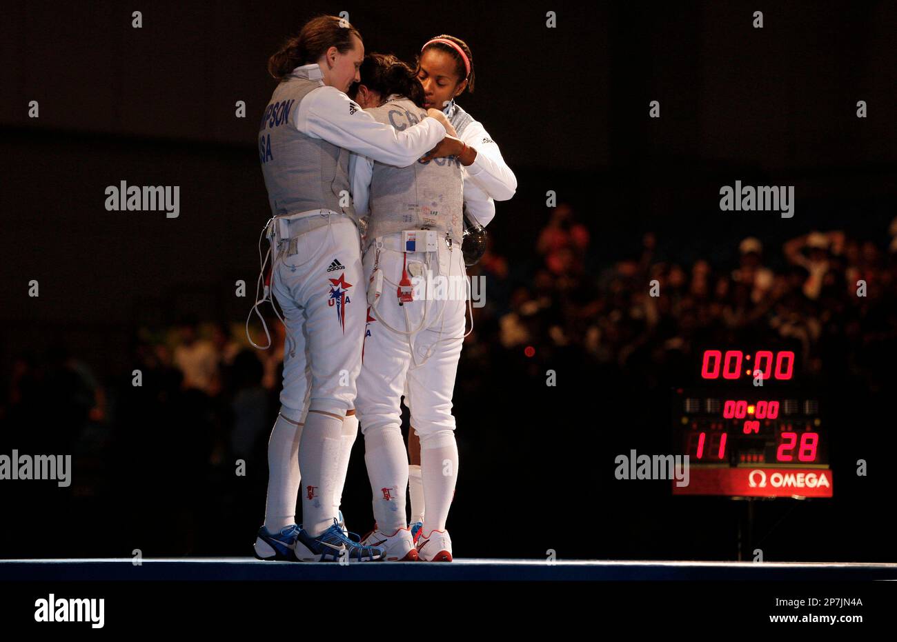 The USA team of Hanna Thompson, Emily Cross and Erinn Smart, lost the ...