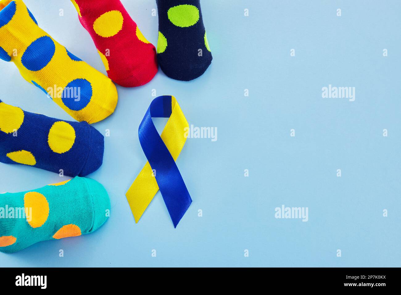 World Down syndrome day background. Lots of socks Stock Photo - Alamy