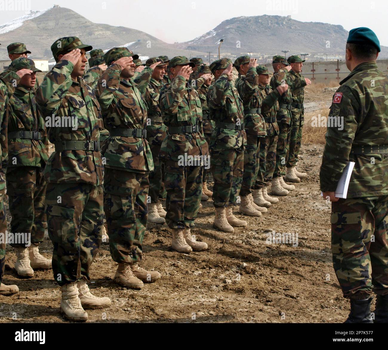 Afghan soldiers undergo basic military training instructed by Turkish ...