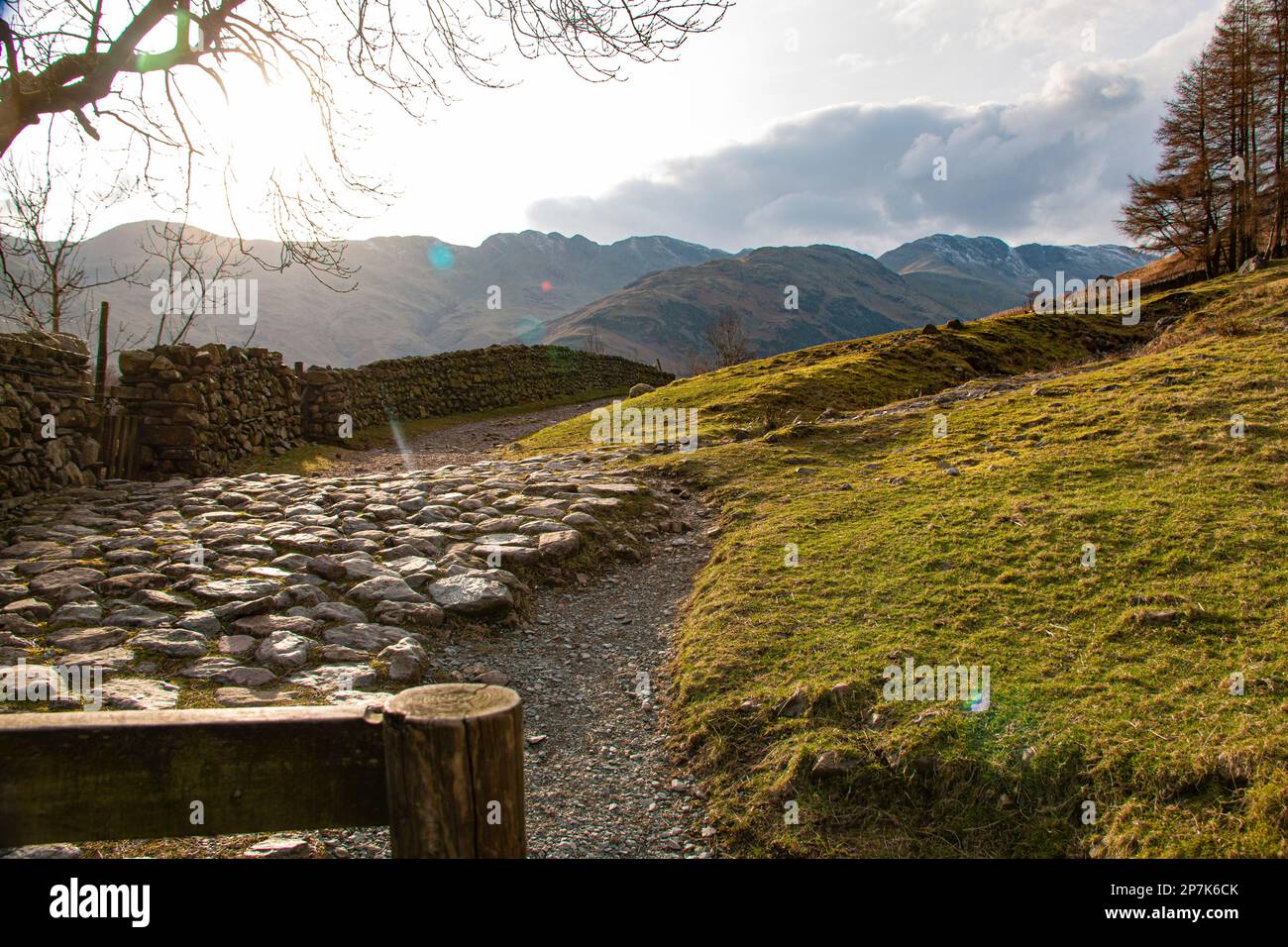 Beautiful Mickleden Valley, with views of Bowfell, Pike O'Stickle and ...