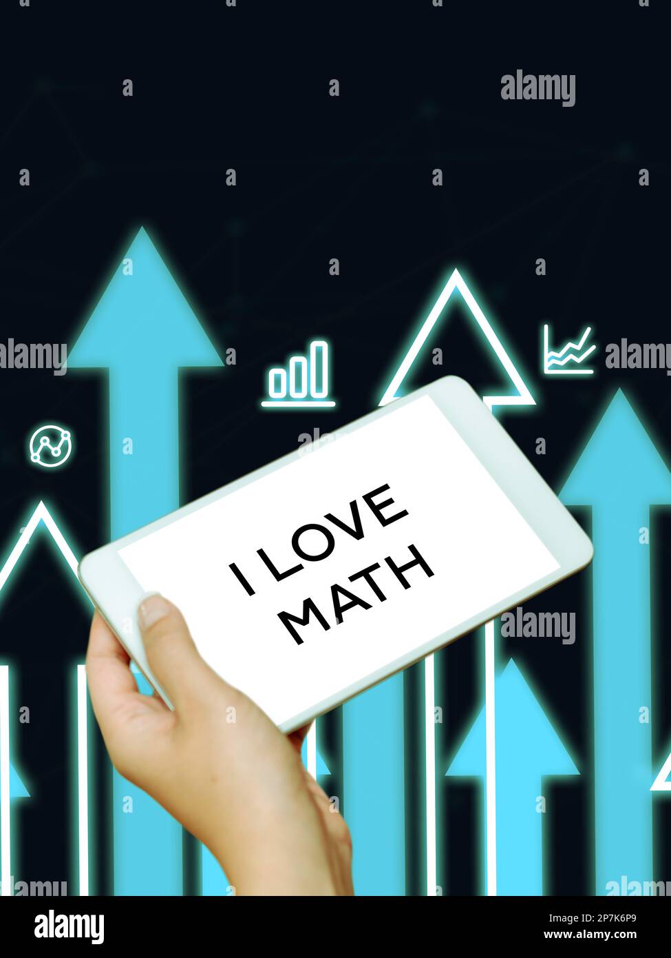 Hand writing sign I Love Math. Business idea To like a lot doing ...