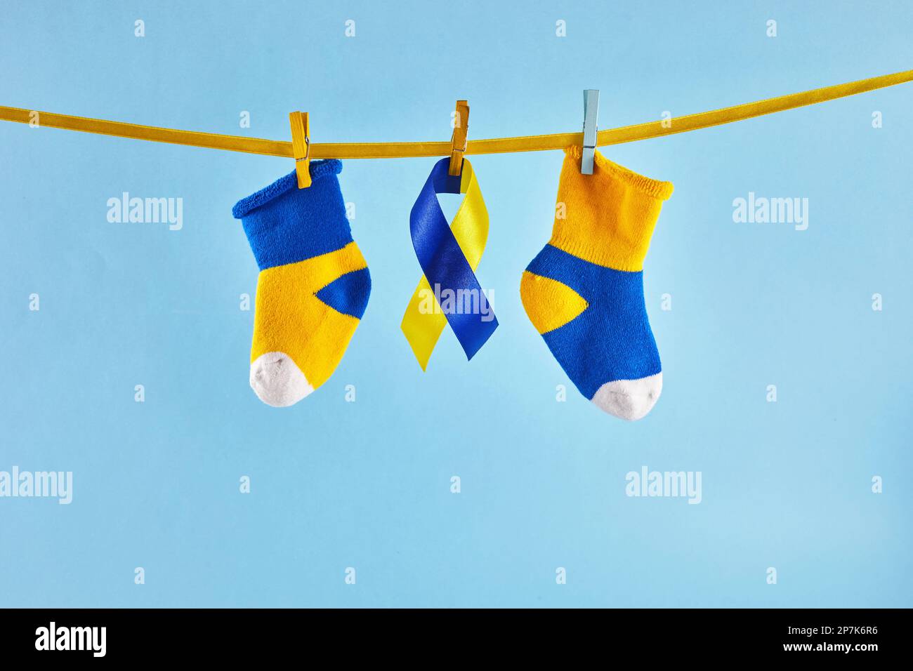 World Down syndrome day background. Lots of socks Stock Photo - Alamy