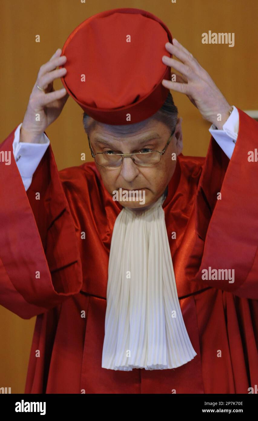 Hans-Juergen Papier, Vorsitzender Richter des Ersten Senats des ...