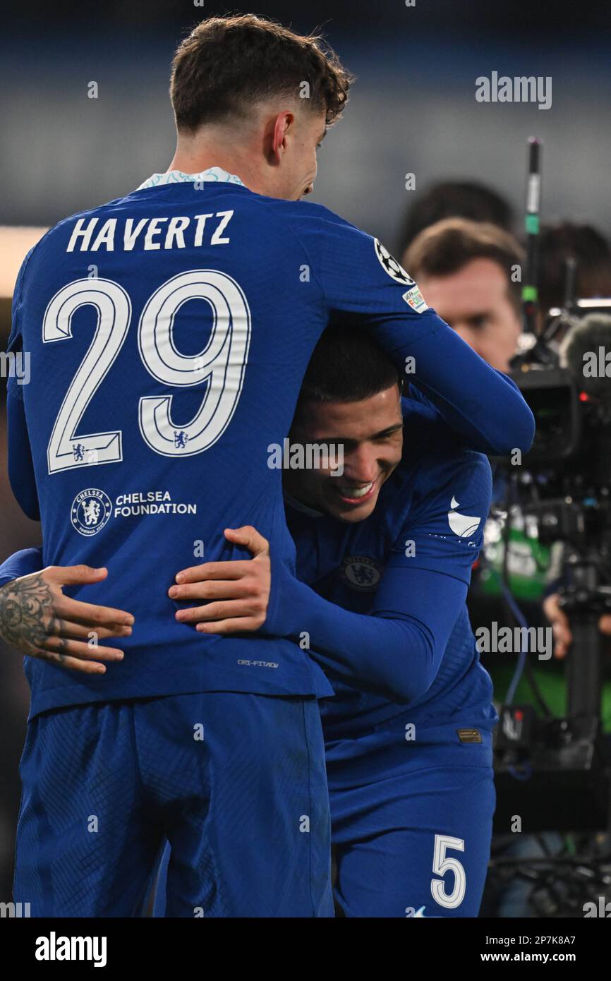 England, London, 07 March 2023 - Kai Havertz and Enzo Fernandez of ...