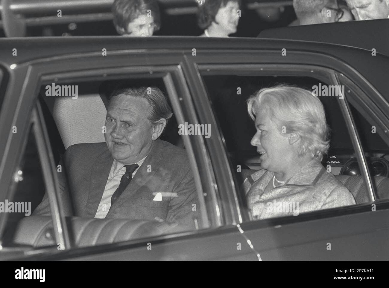Australian Prime Minister, Mr John Gorton and wife leaving the airport ...