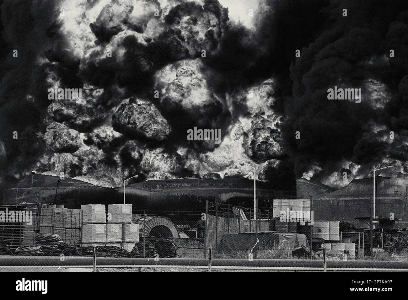 A third naphtha tank had caught fire on Pulau Merlimau when strong ...