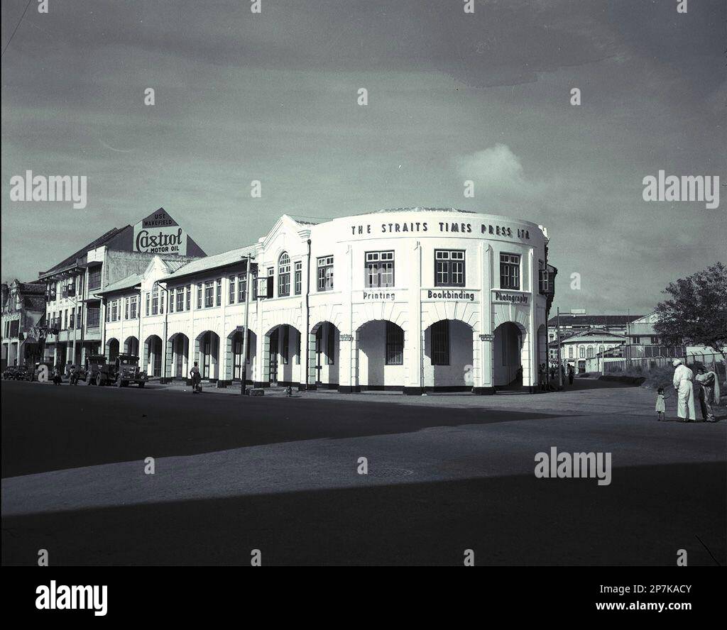 The Straits Times building at Anson Road on 5 December, 1954.(Singapore ...