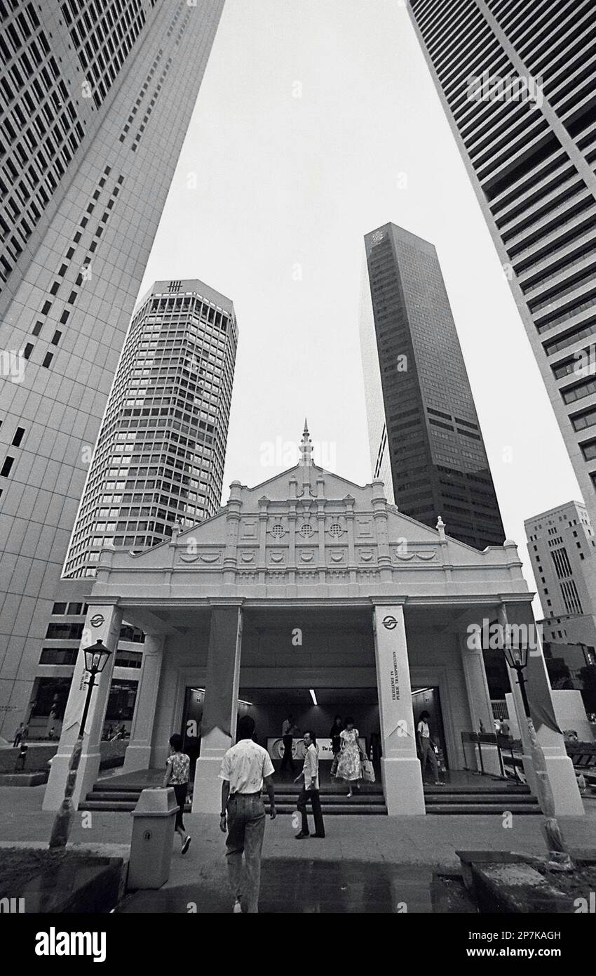 As Raffles Place is a a historical area, the MRT Corporation decided ...