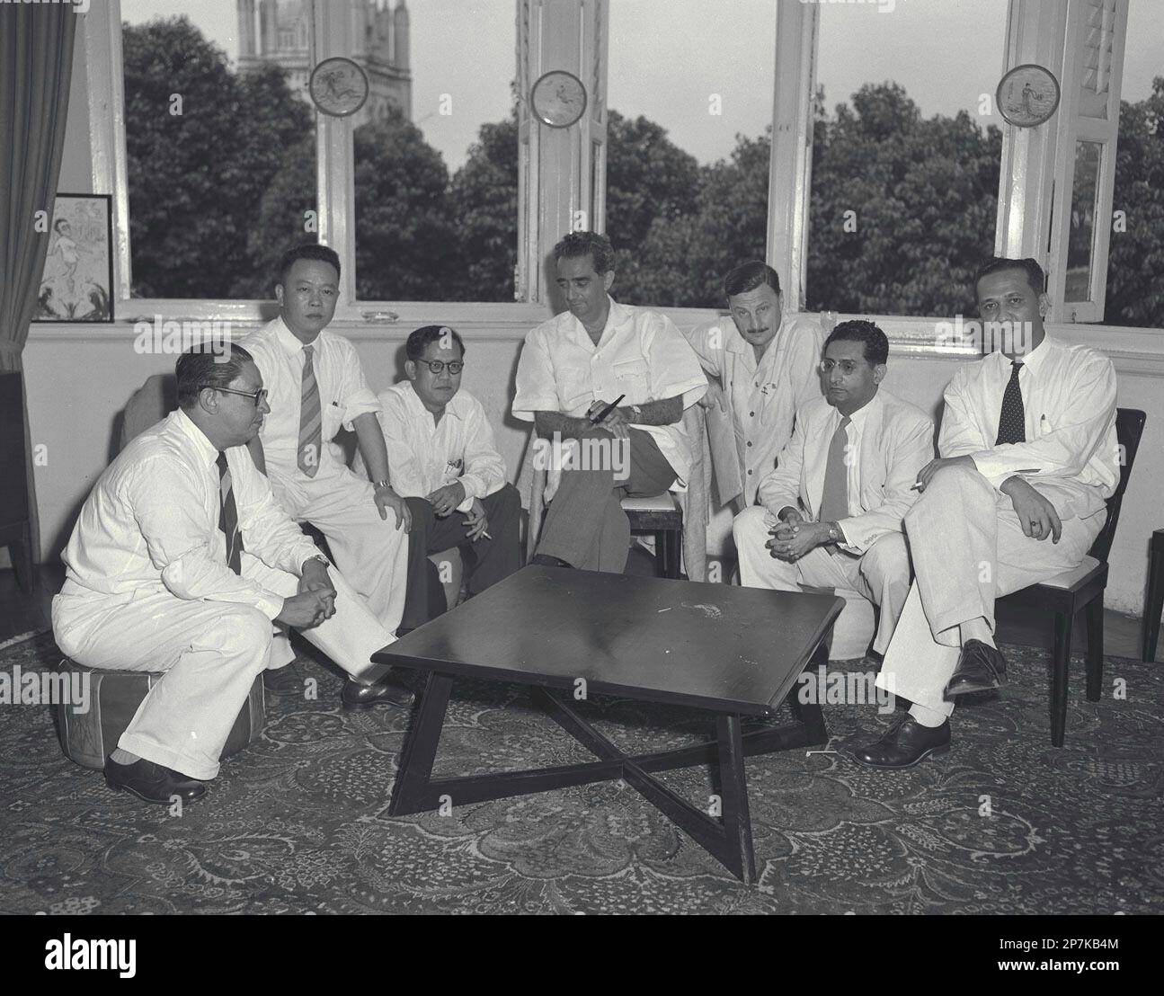 (Left to right) A J Braga, Chew Swee Kee, Lim Yew Hock, David Marshall ...