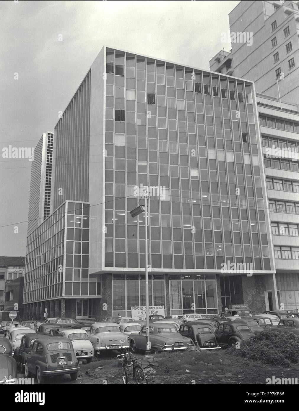 Denmark House, 20 December, 1957. The nine-storey building, situated at ...
