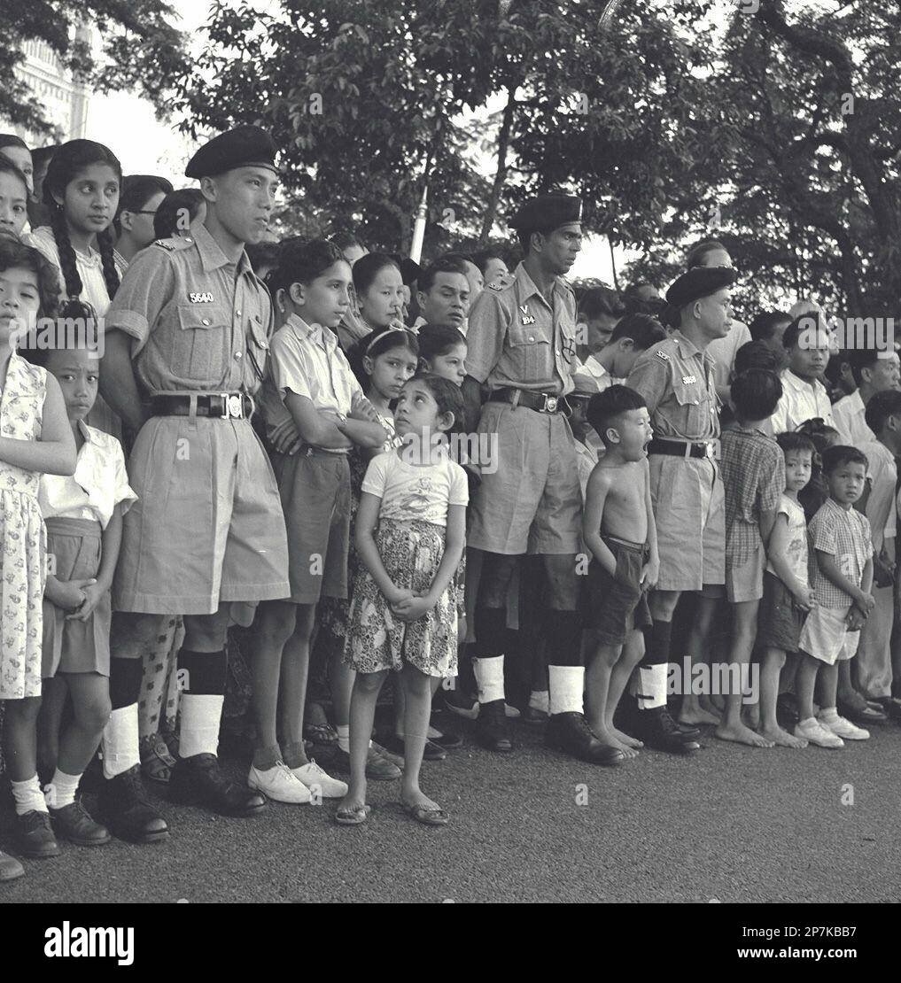 Some of the young spectators who went to the Padang on 10 June, 1954 ...