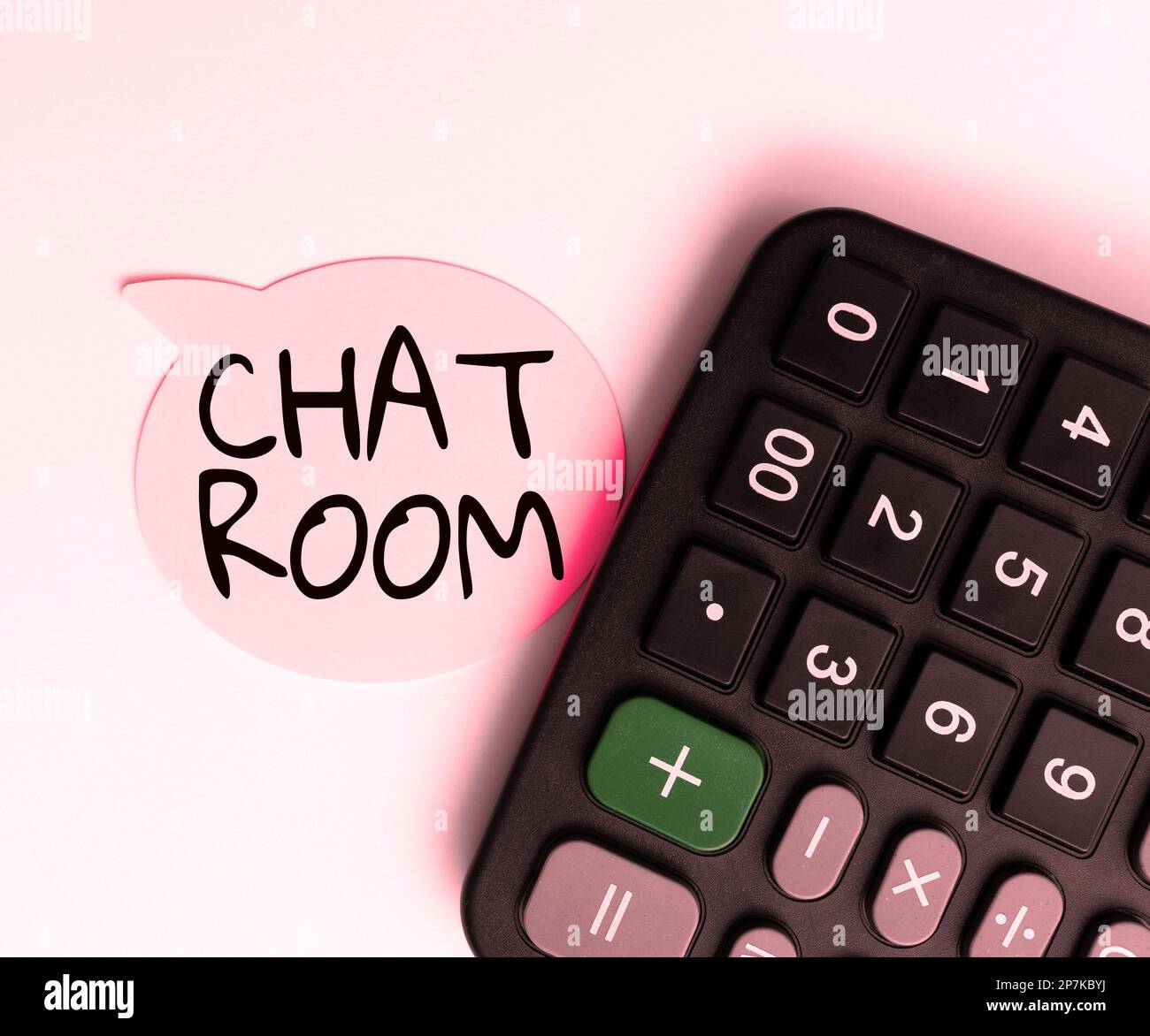 Hand writing sign Chat Room. Business showcase area on the Internet or ...
