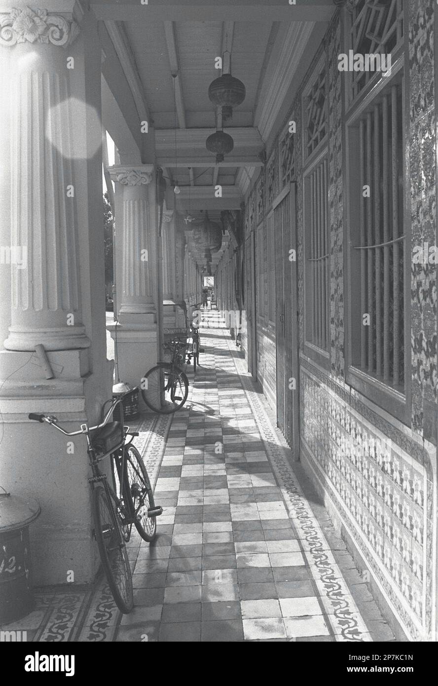 A five-foot way (walkway) outside a row of houses from 10 to 44 Petain ...