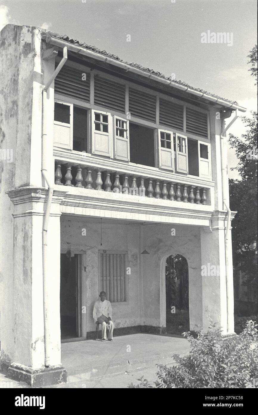 The first house in Nee Soon Village - a two-storey concrete bungalow ...