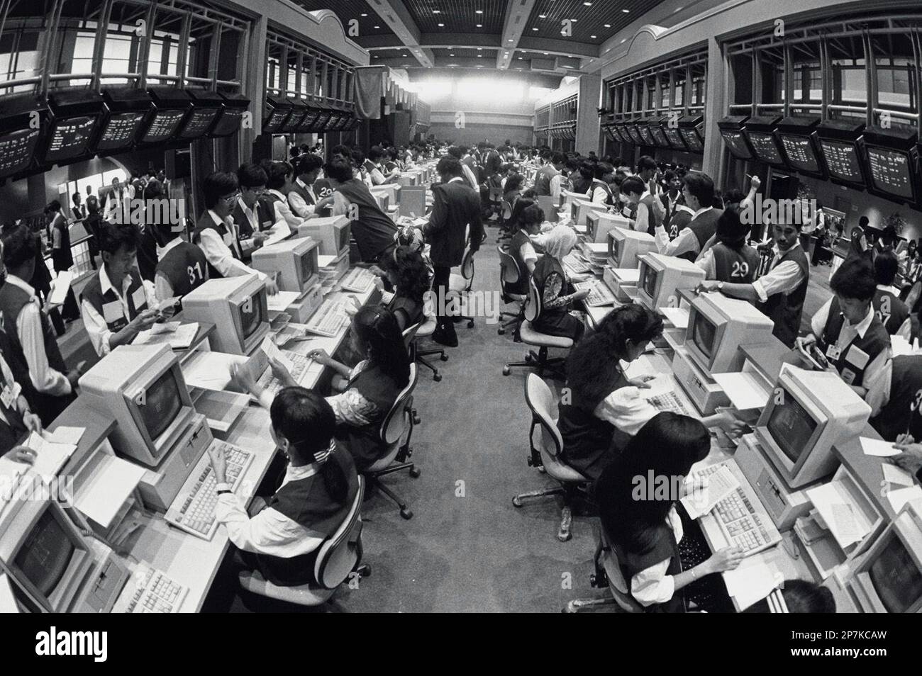 The Stock Exchange of Singapore's new trading floor at OUB Centre was ...