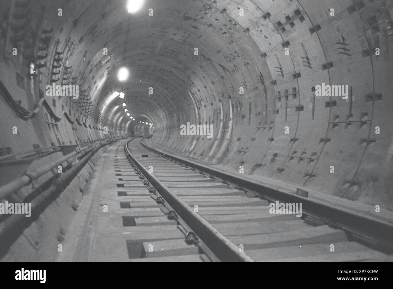 MRT tunnel under Singapore River. The underwater tunnels lie between Raffles Place and City Hall ...