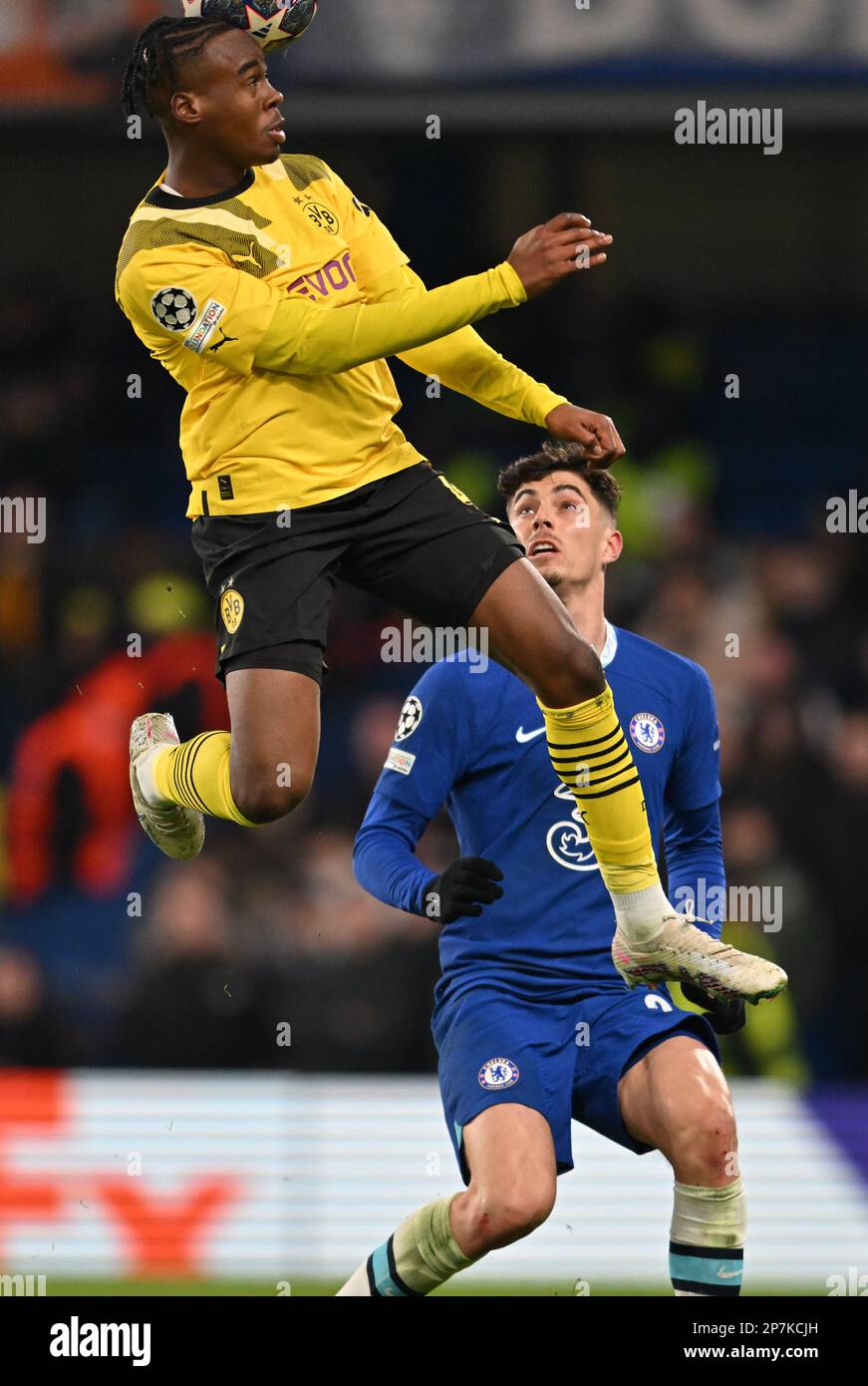 England, London, 07 March 2023 - Jamie Bynoe-Gittens of BVB Borussia ...