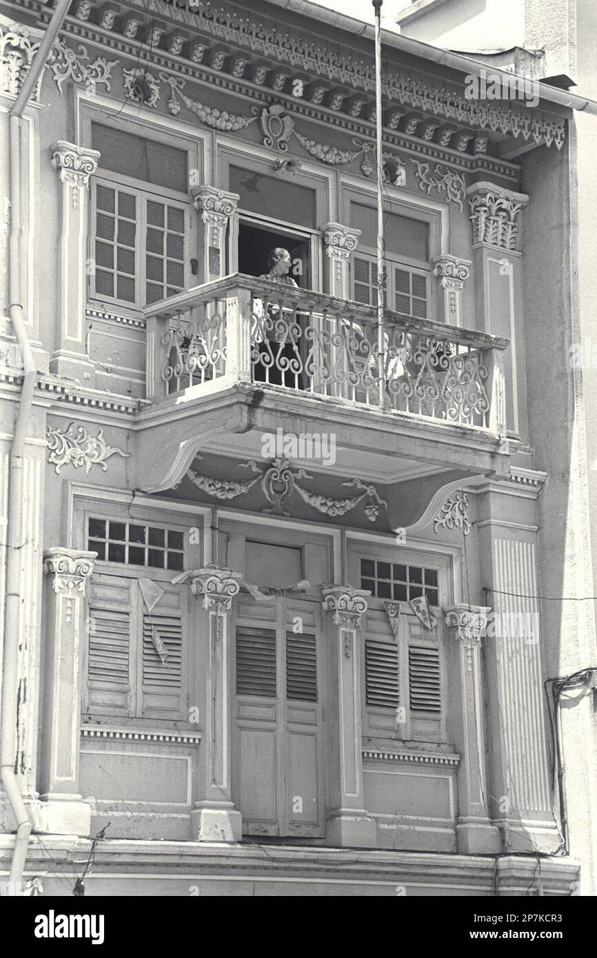 Fine Chinese Baroque architecture at Bukit Pasoh in Chinatown area ...