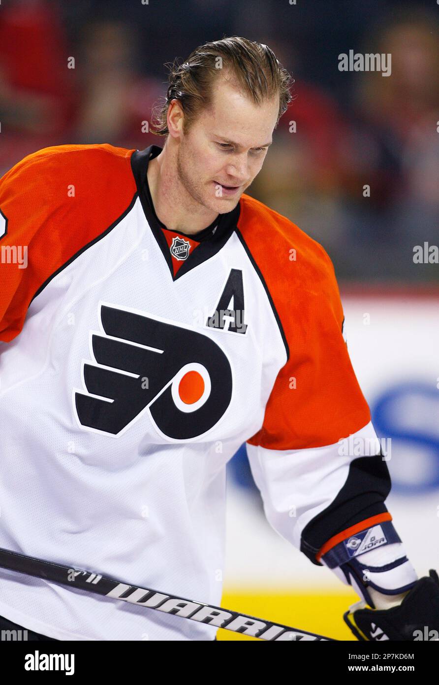 NHL player profile photo on Philadelphia Flyers' Chris Pronger during a ...