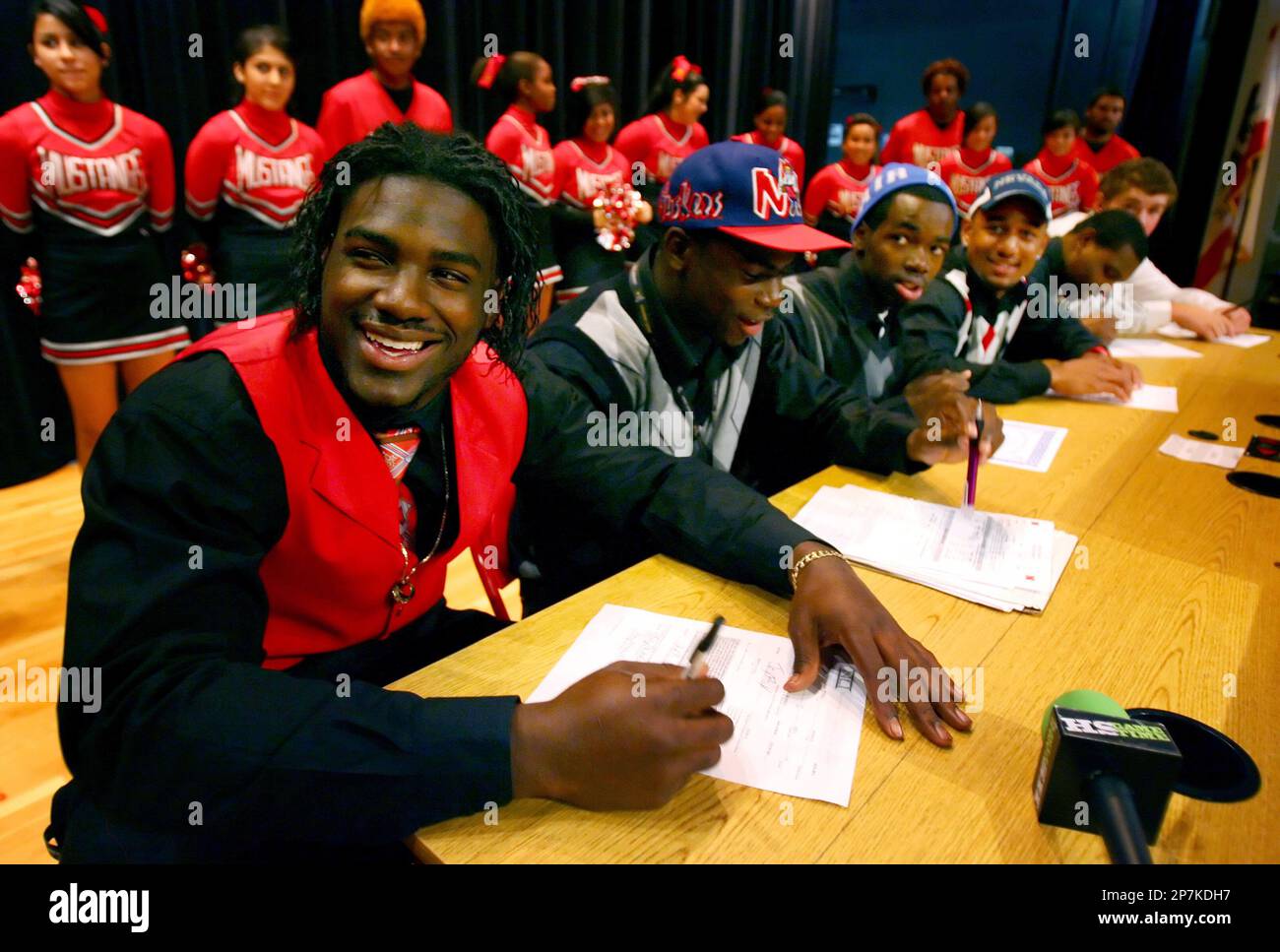 Rancho Verde High School football players sign their National Letters ...