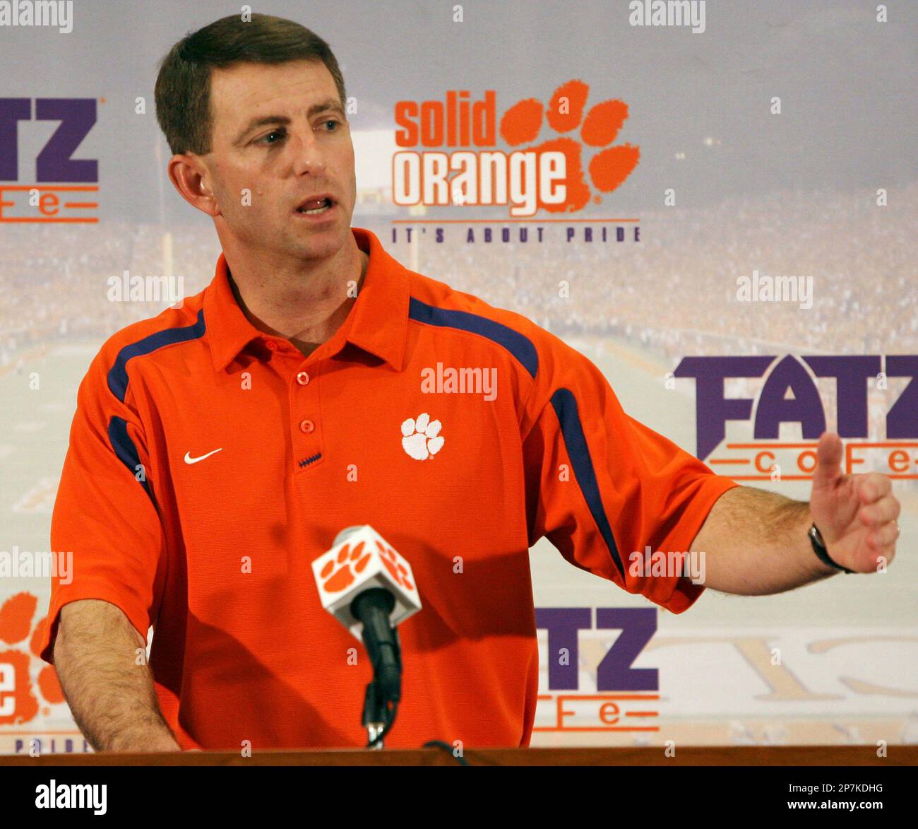 Clemson football coach Dabo Swinney discusses the NCAA college football ...