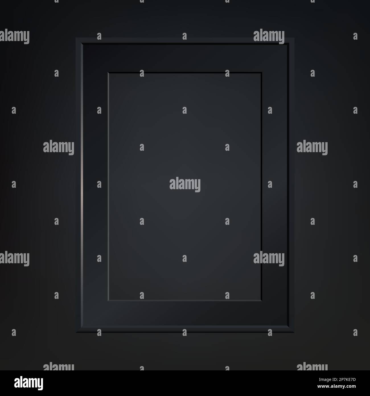 Realistic black frame isolated on dark background. Presentations ...
