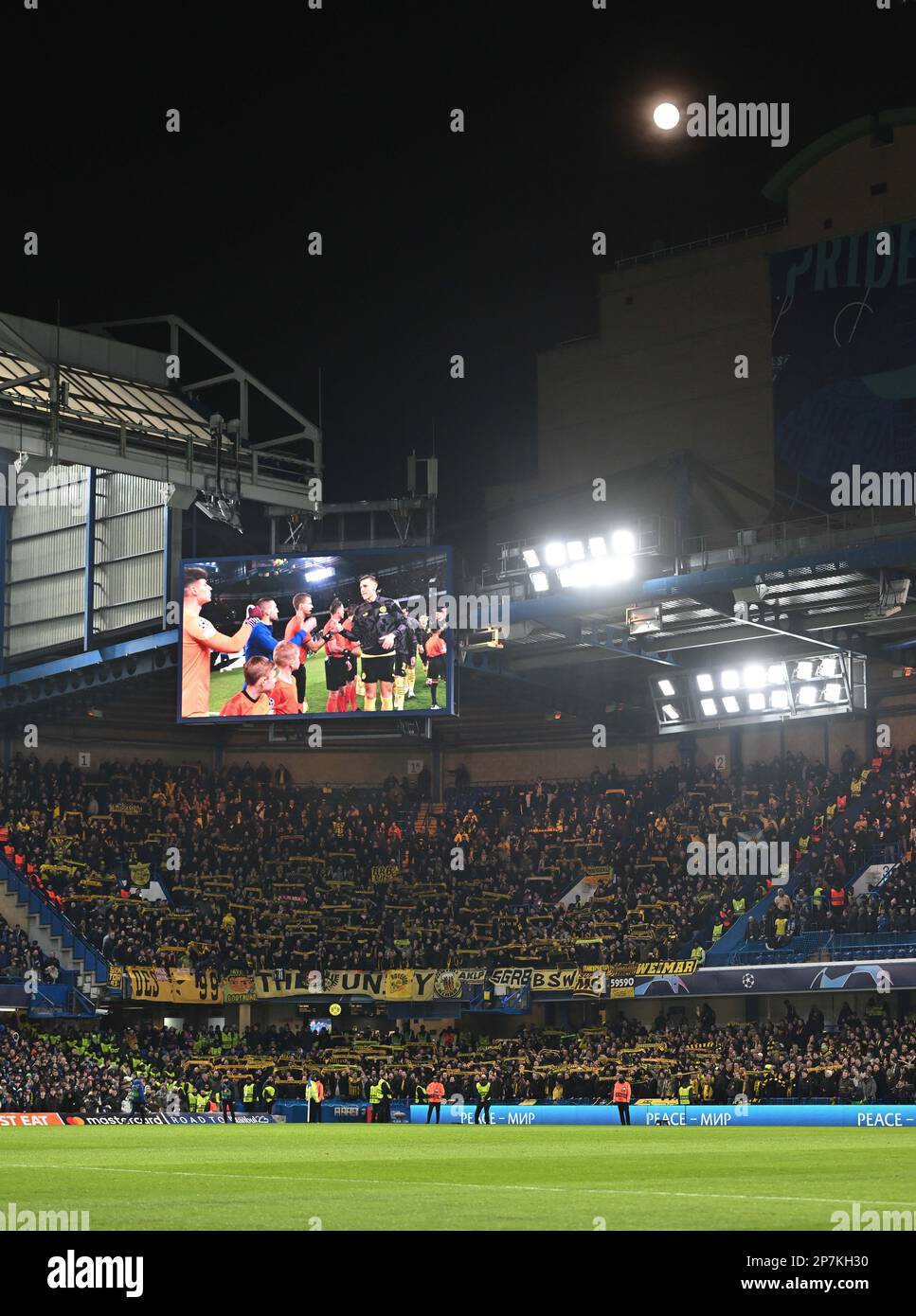 England, London, 07 March 2023 - Ultras fans of Borussia Dortmund ...