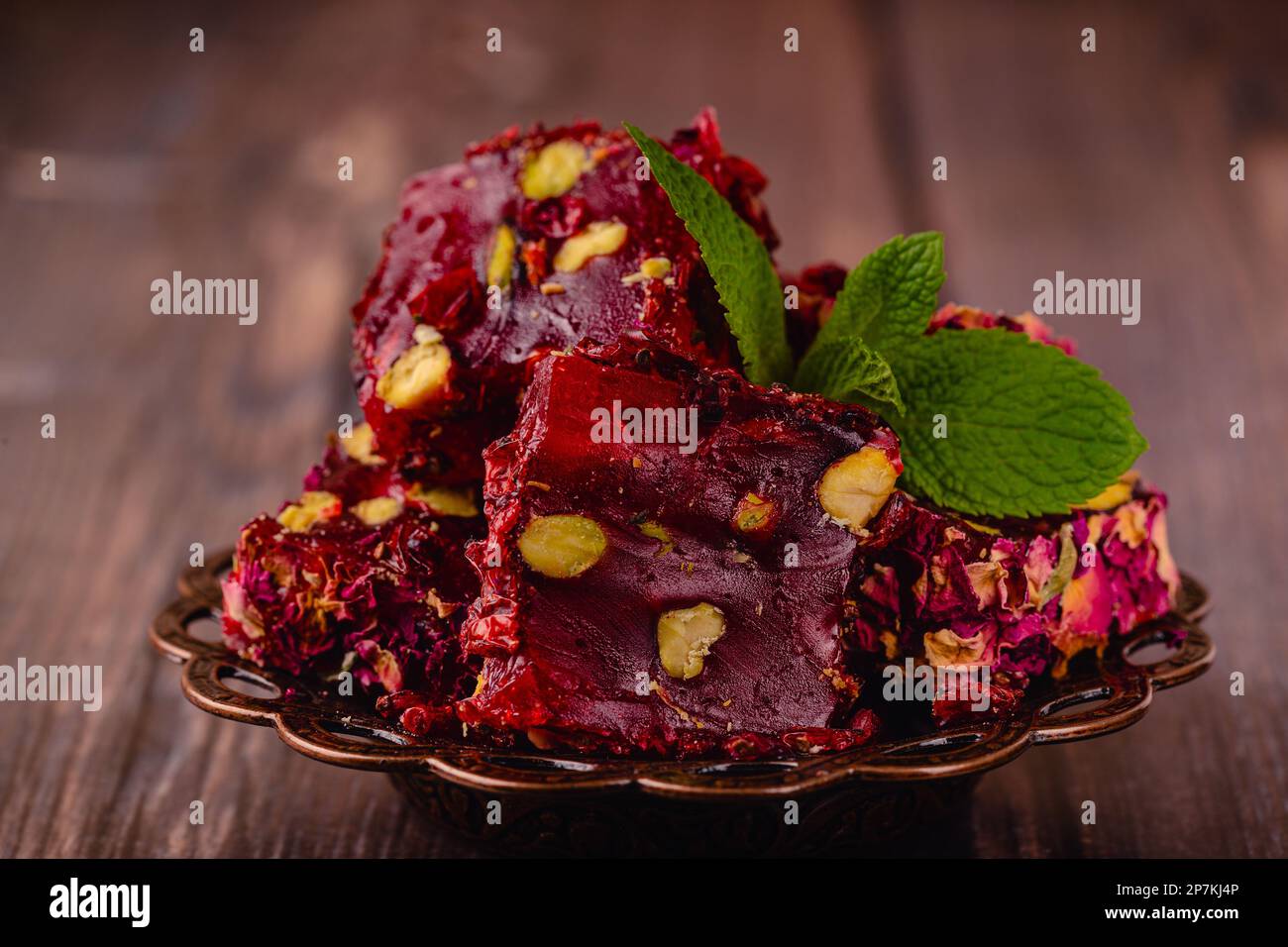 Turkish delight pistachio rose hi-res stock photography and images - Alamy