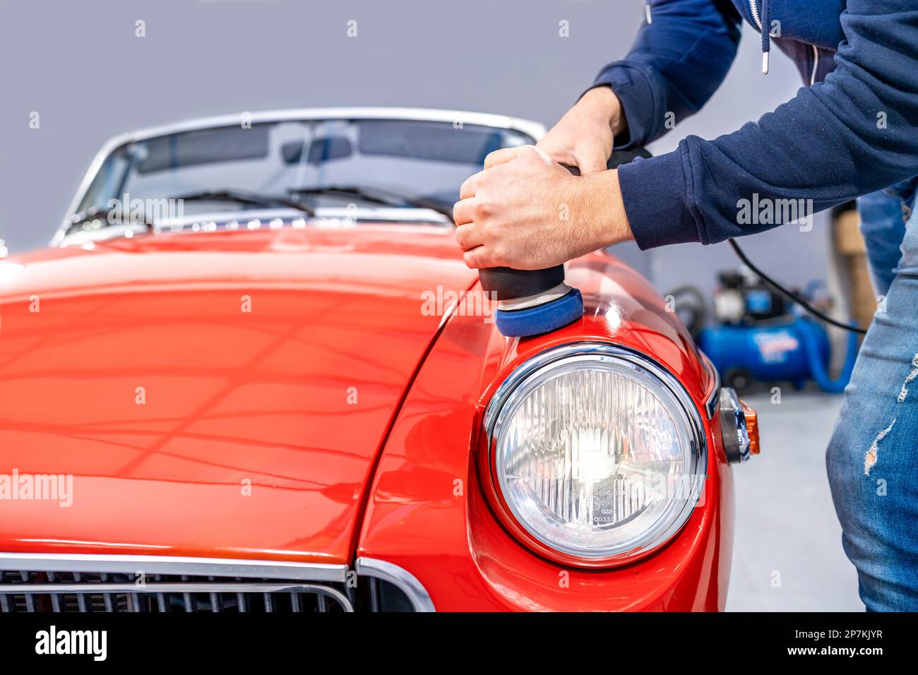 polished bodywork of a sports car Stock Photo - Alamy