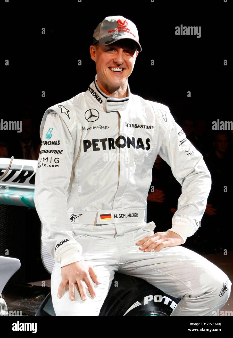 Formula One driver Michael Schumacher poses during the presentation of ...