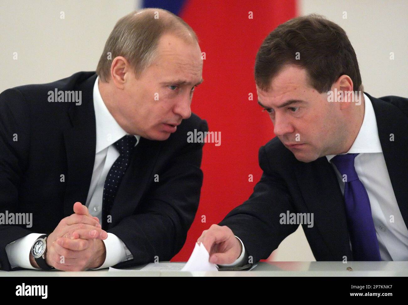 Russian President Dmitry Medvedev Right And Prime Minister Vladimir