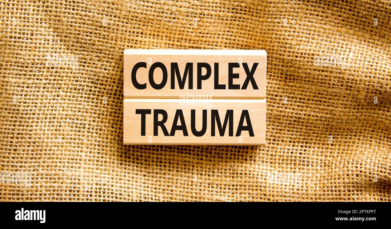 Complex trauma symbol. Concept words Complex trauma on wooden block ...